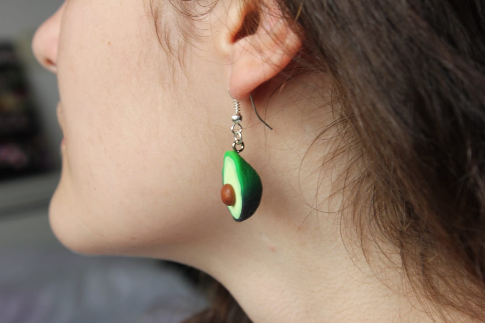 Avocado Polymer Clay Earrings - Etsy