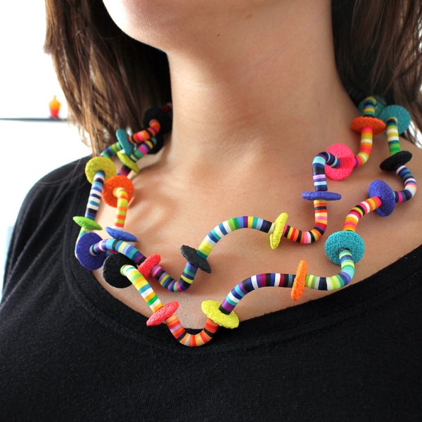 Polymer Clay Necklace - Etsy