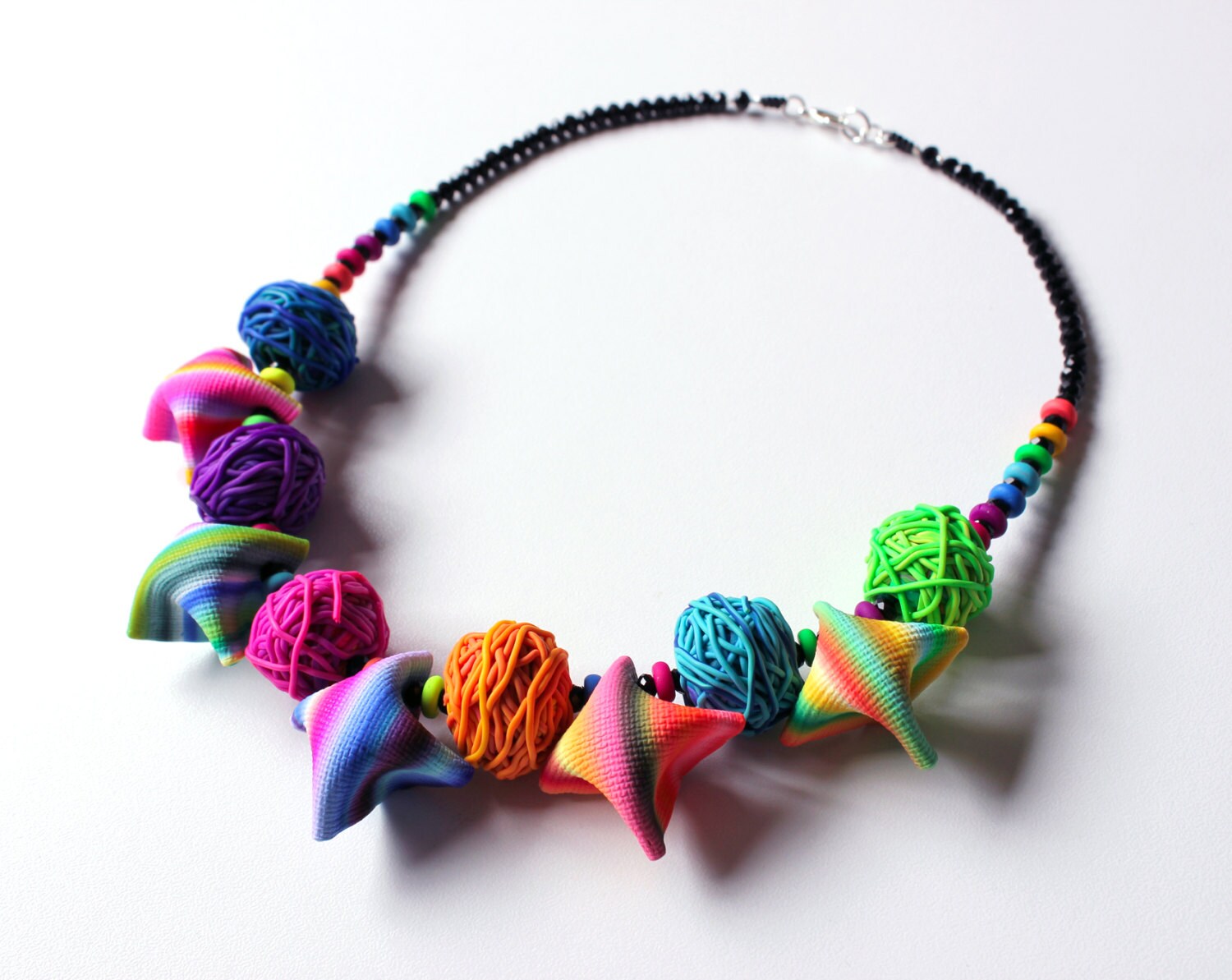 Polymer Necklace Clothes and Skeins made to order handmade. | Etsy