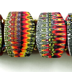 Red Tribal Polymer Clay Bracelet - Etsy