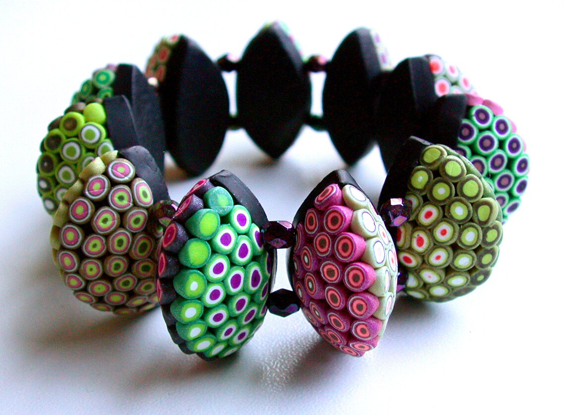 Polymer Clay Bracelet Fall Colors - Etsy