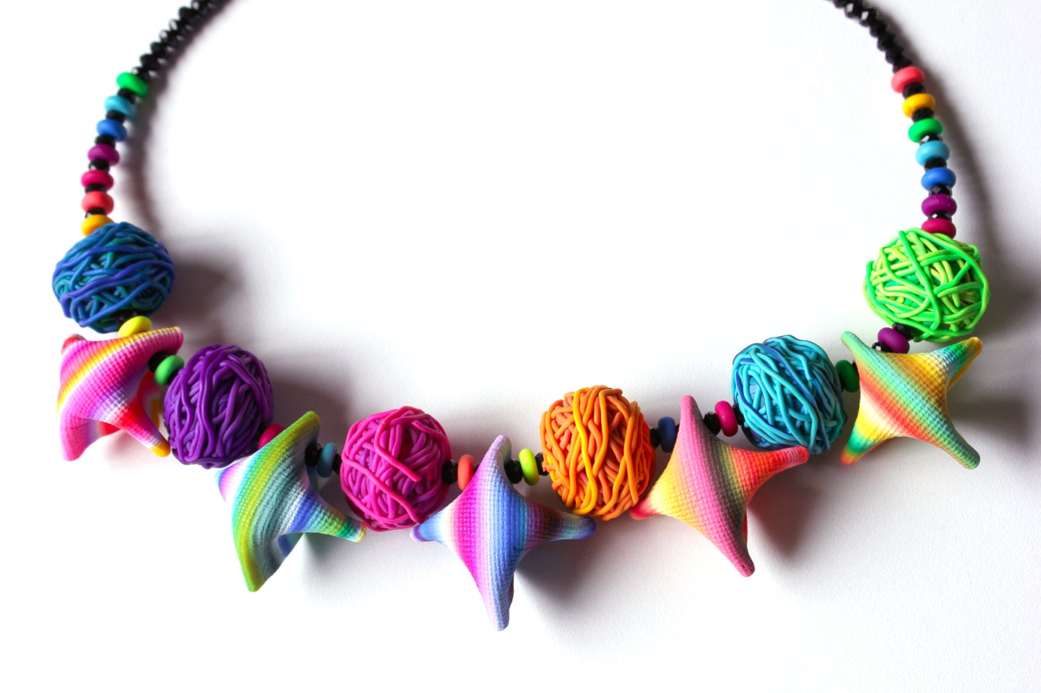 Polymer Necklace Clothes and Skeins made to order handmade. | Etsy