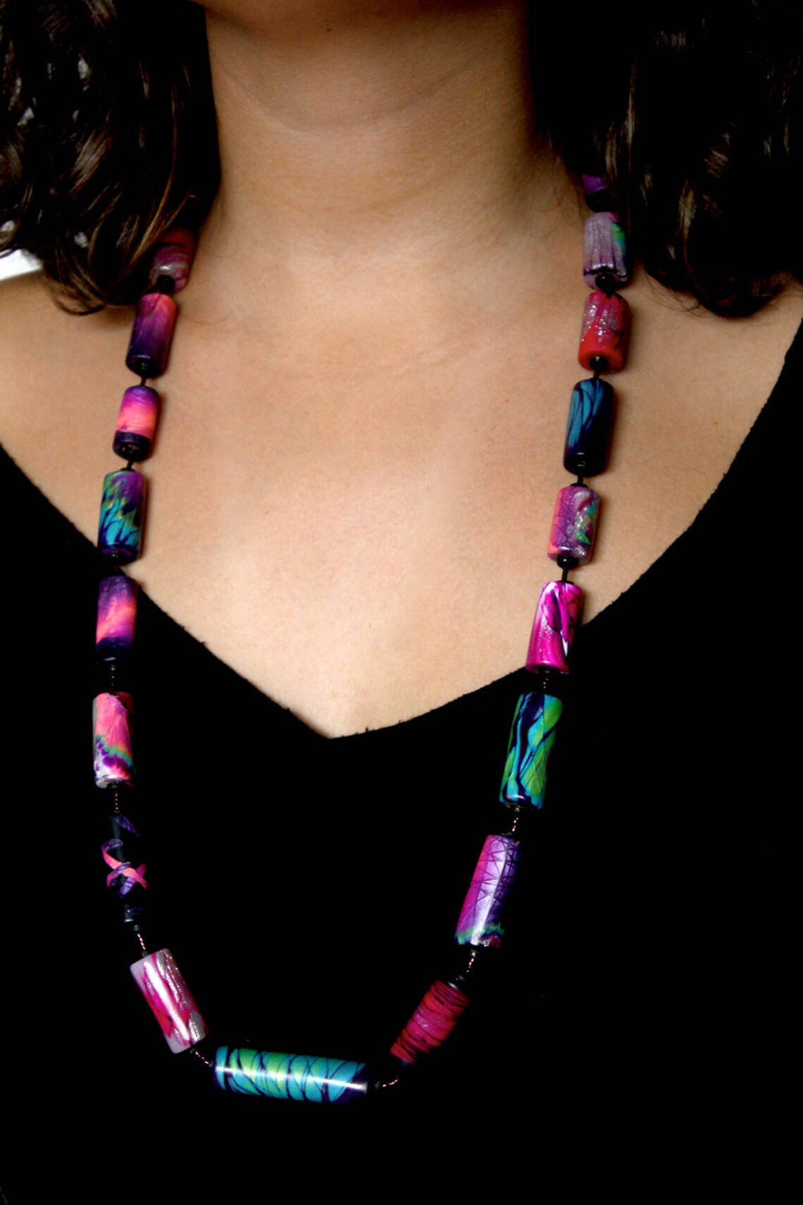 Polymer Clay Necklace, Wearable Art - Etsy Canada