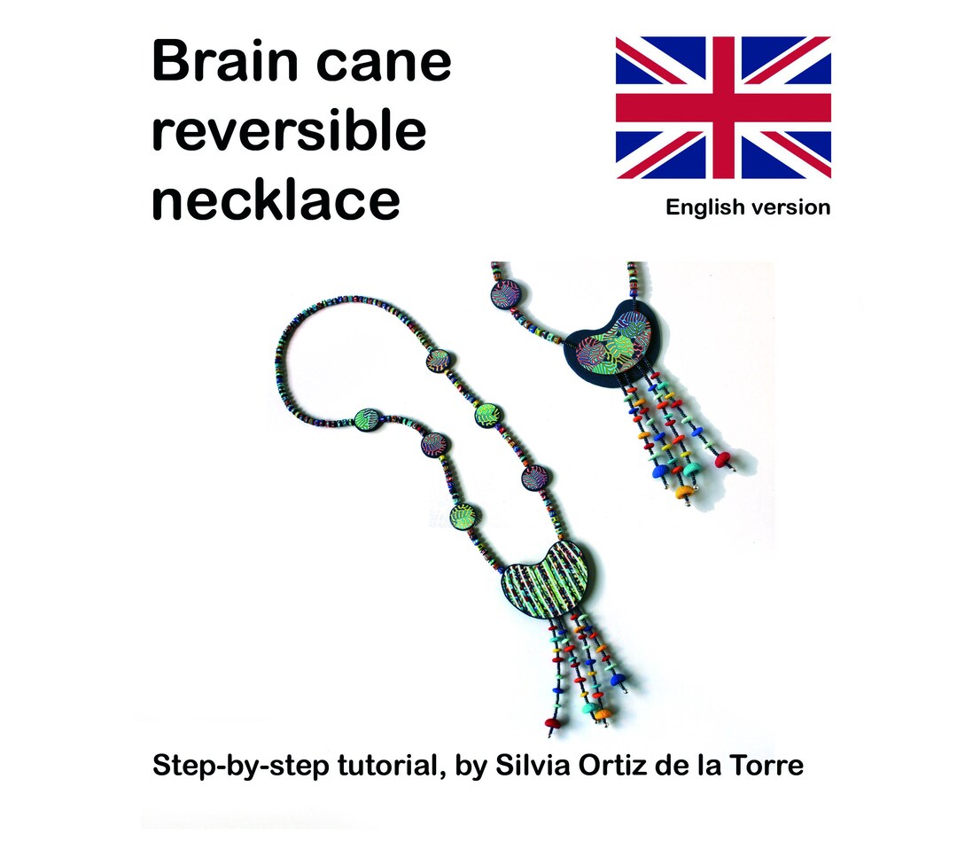 Brain Cane Polymer Clay Necklace Step by Step Tutorial. English Version ...