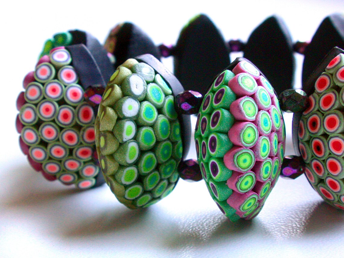 Polymer Clay Bracelet Fall Colors - Etsy