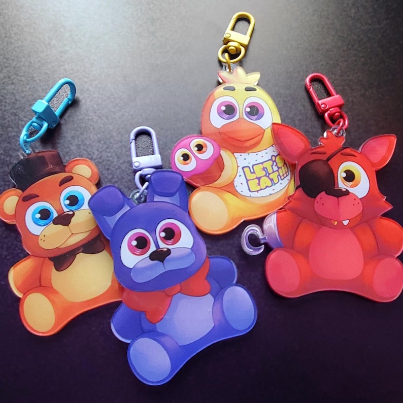 FNAF Plushie Keychains - 3in Double Sided - Full Bleed - Etsy