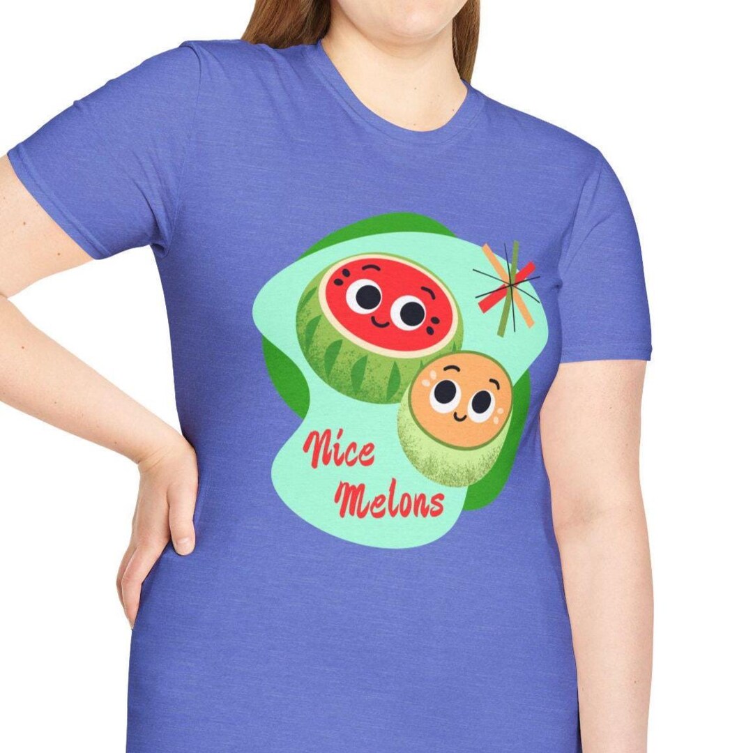 Cute Fun 'nice Melons' Unisex Softstyle T-shirt - Perfect for Summer ...