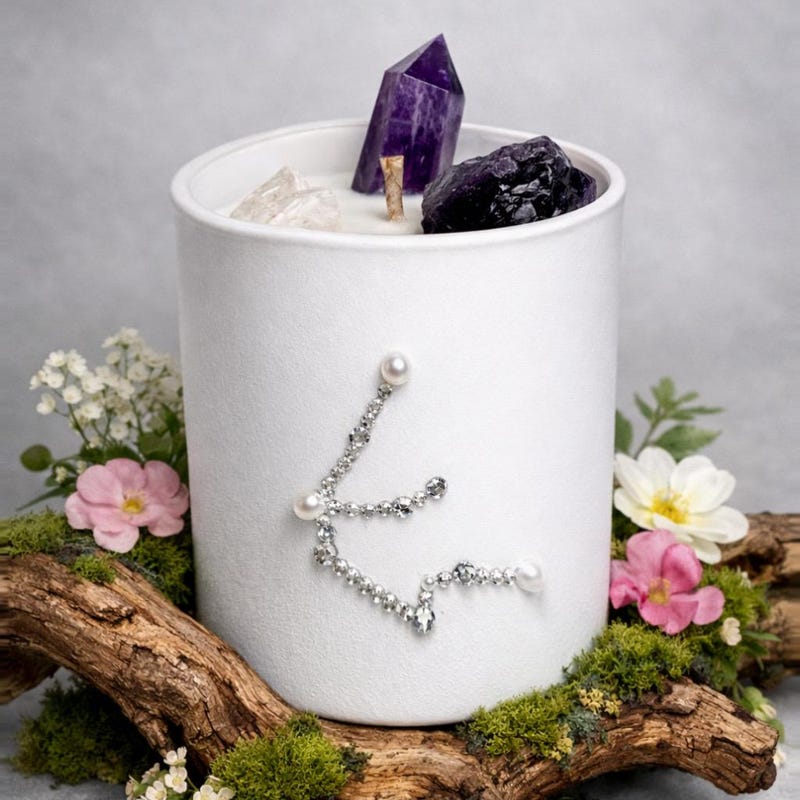 Rhinestone Candle - Etsy