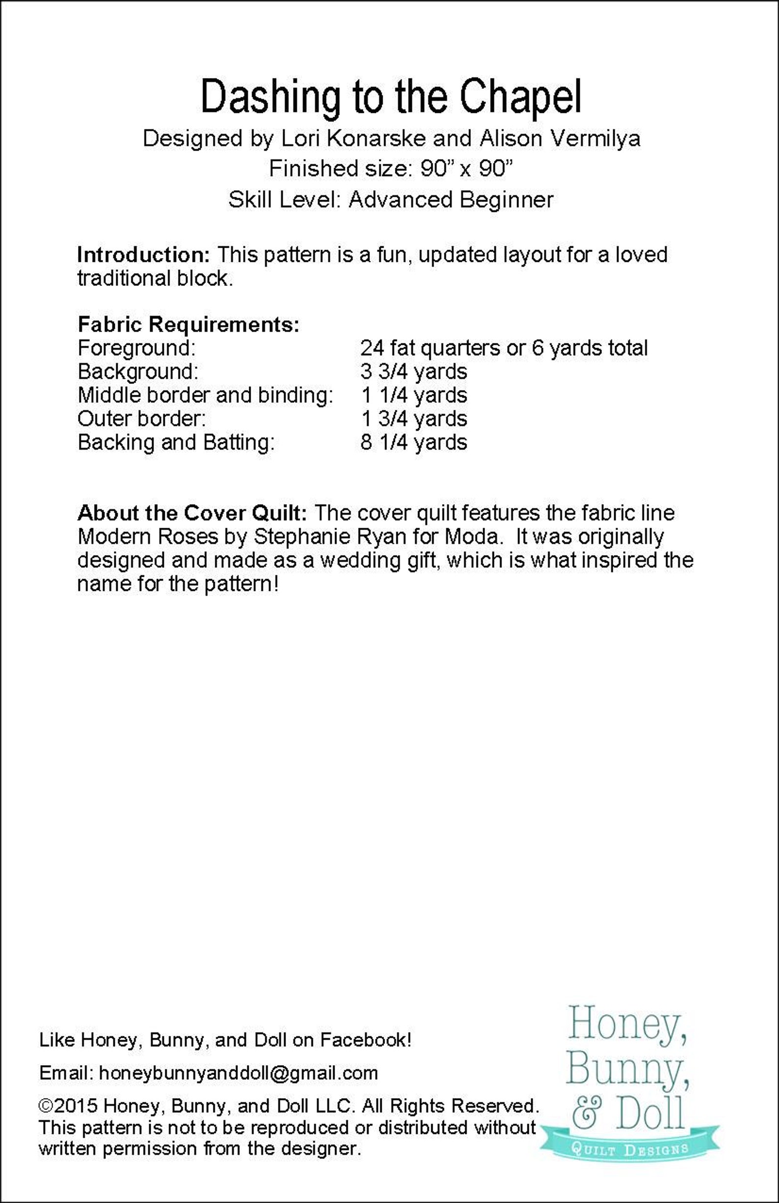 Dashing to the Chapel PDF Quilt Pattern - Etsy