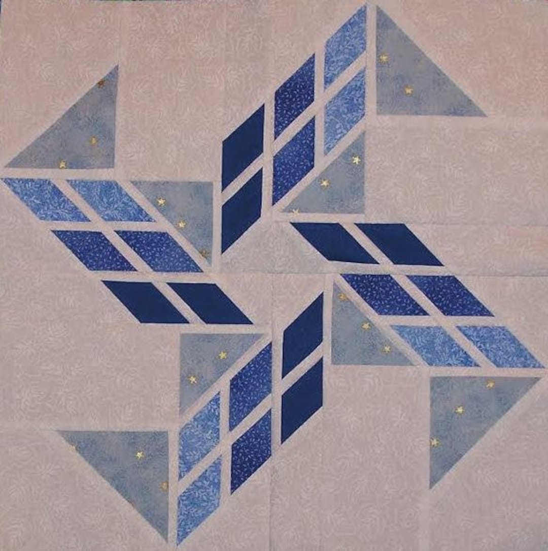 Hurricane Paper Pieced Quilt Block PDF Pattern - Etsy