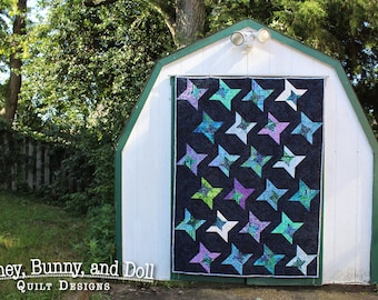 PDF Pattern Ocean Rail Fence Waves Twin and Queen Sized Quilt is Easy ...