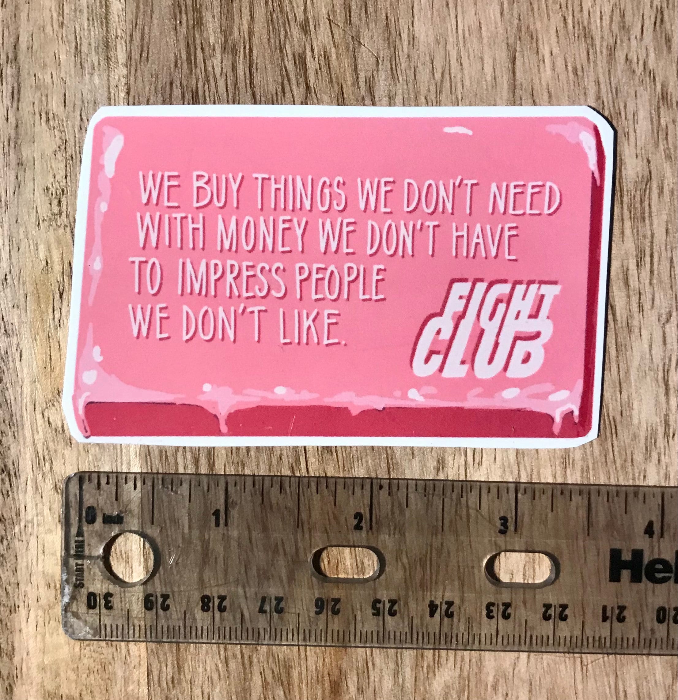 Fight Club Sticker With Movie Quote Brad Pitt Edward - Etsy