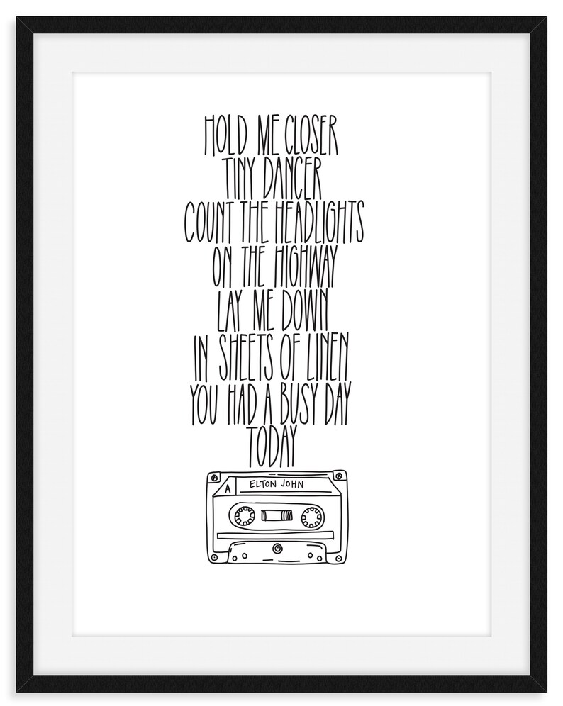 Elton John Tiny Dancer Lyrics Words and Quotes 8x10 or 11x14 - Etsy