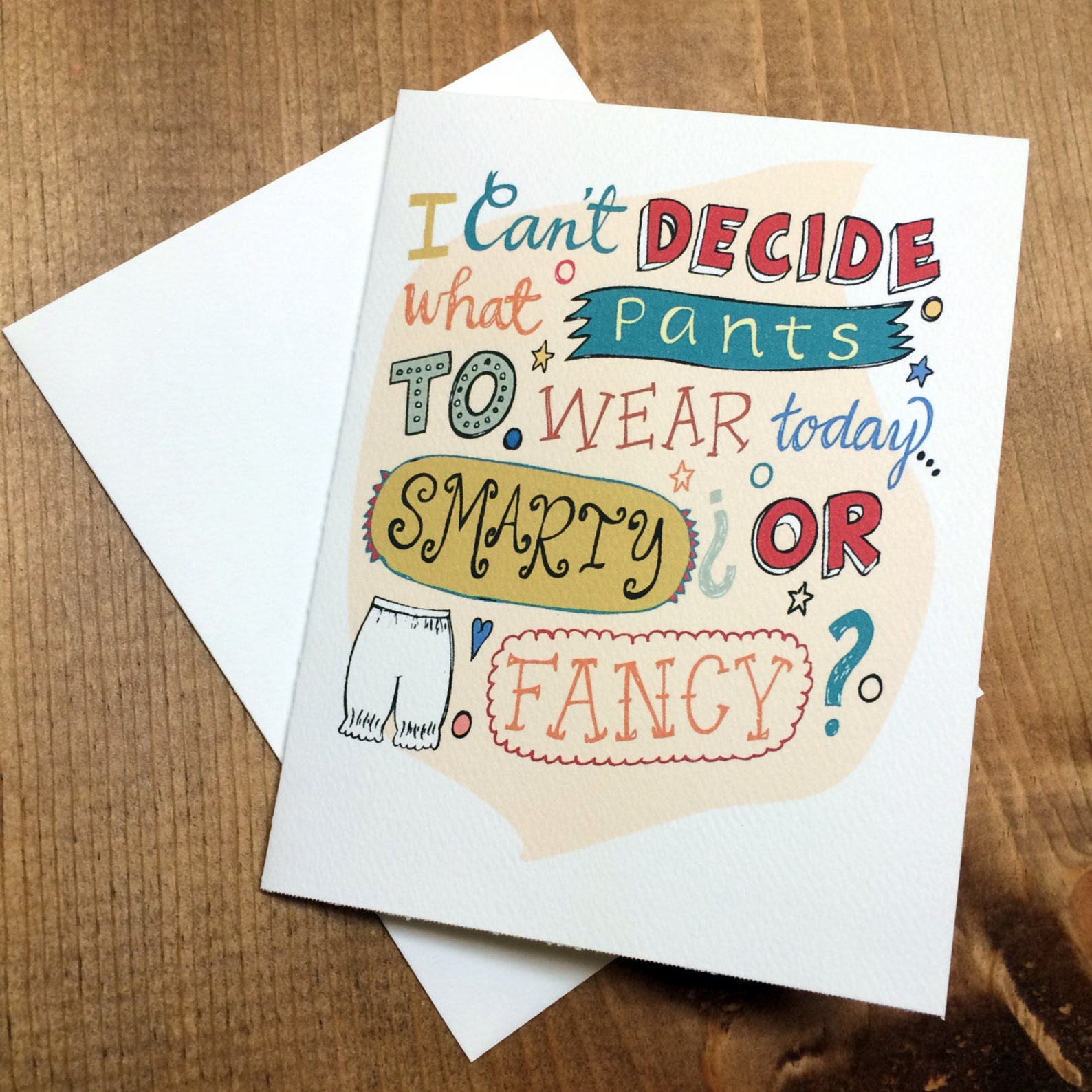 Smarty Pants And Fancy Pants Greeting Card From Original Etsy