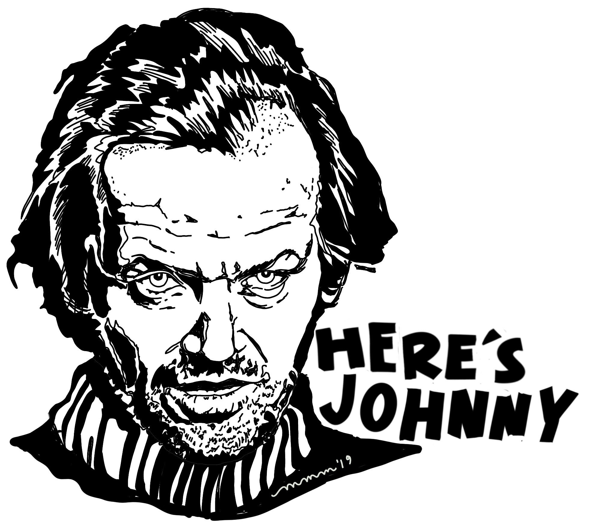 The Shining Here's Johnny Sticker Decal Glassy Vinyl | Etsy