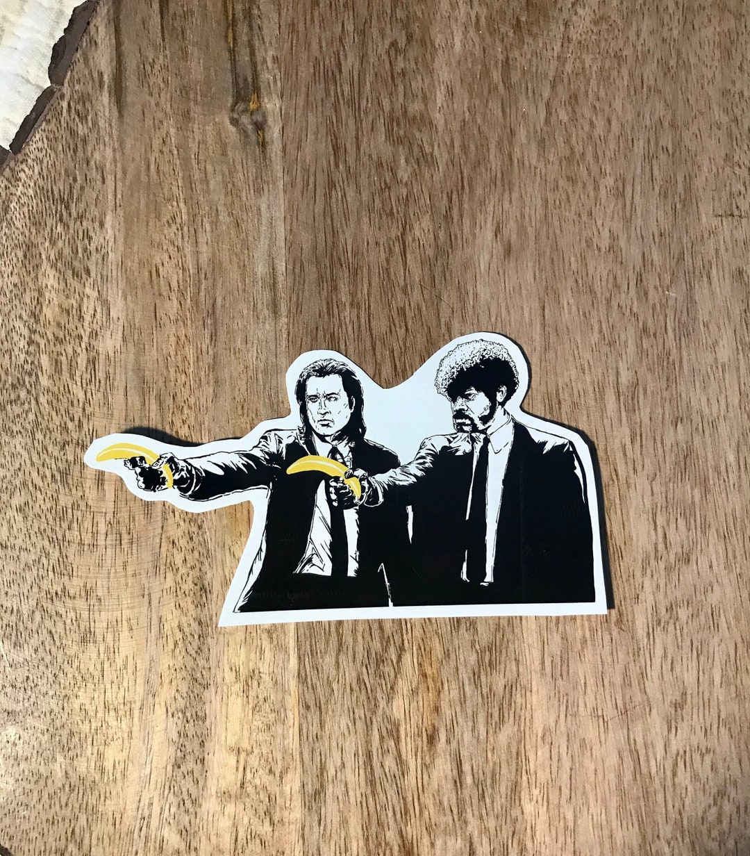 Pulp Fiction Sticker Samuel L. Jackson John Travolta Laptop Locker ...