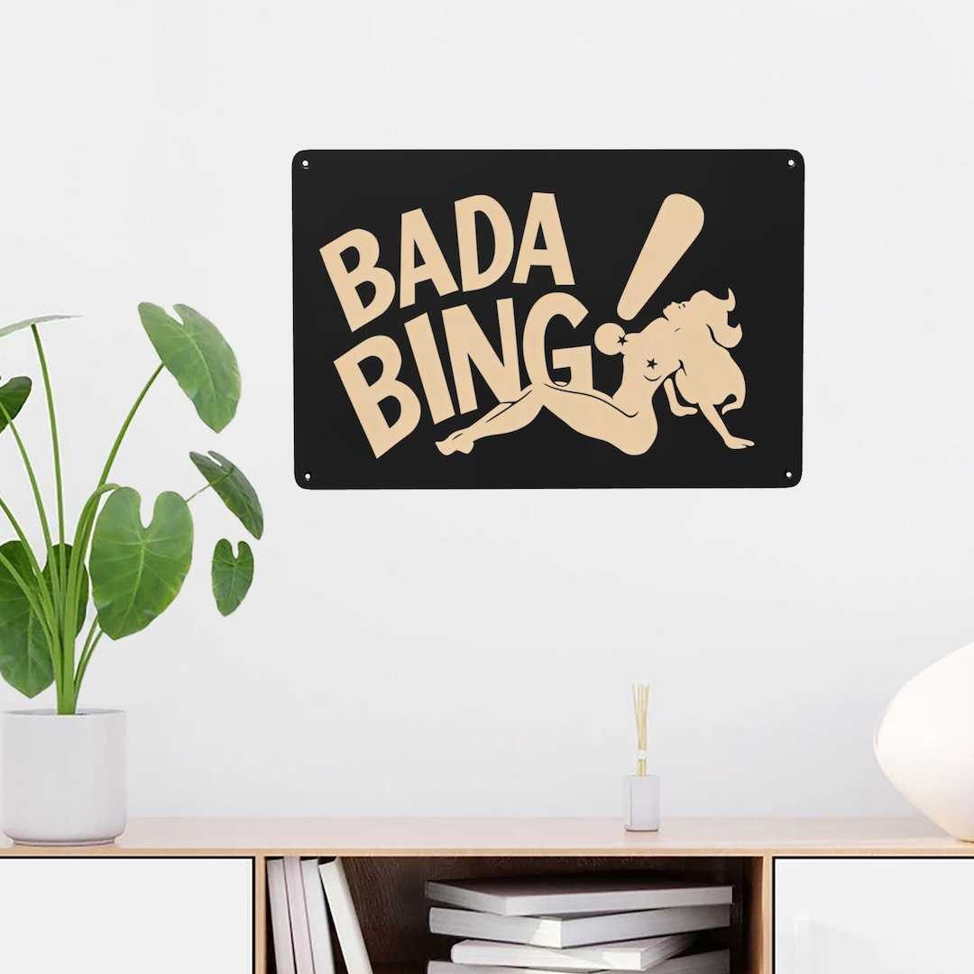 The Sopranos Bada Bing Metal Tin Sign, Vintage Wall Decor - Etsy