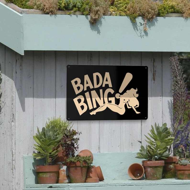 The Sopranos Bada Bing Metal Tin Sign, Vintage Wall Decor - Etsy