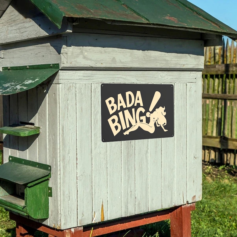 The Sopranos Bada Bing Metal Tin Sign, Vintage Wall Decor - Etsy