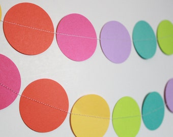 Paper Garland Pick Your Custom Colors birthday party | Etsy