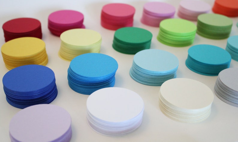 60 card stock circles 2 cardstock circles die cuts | Etsy