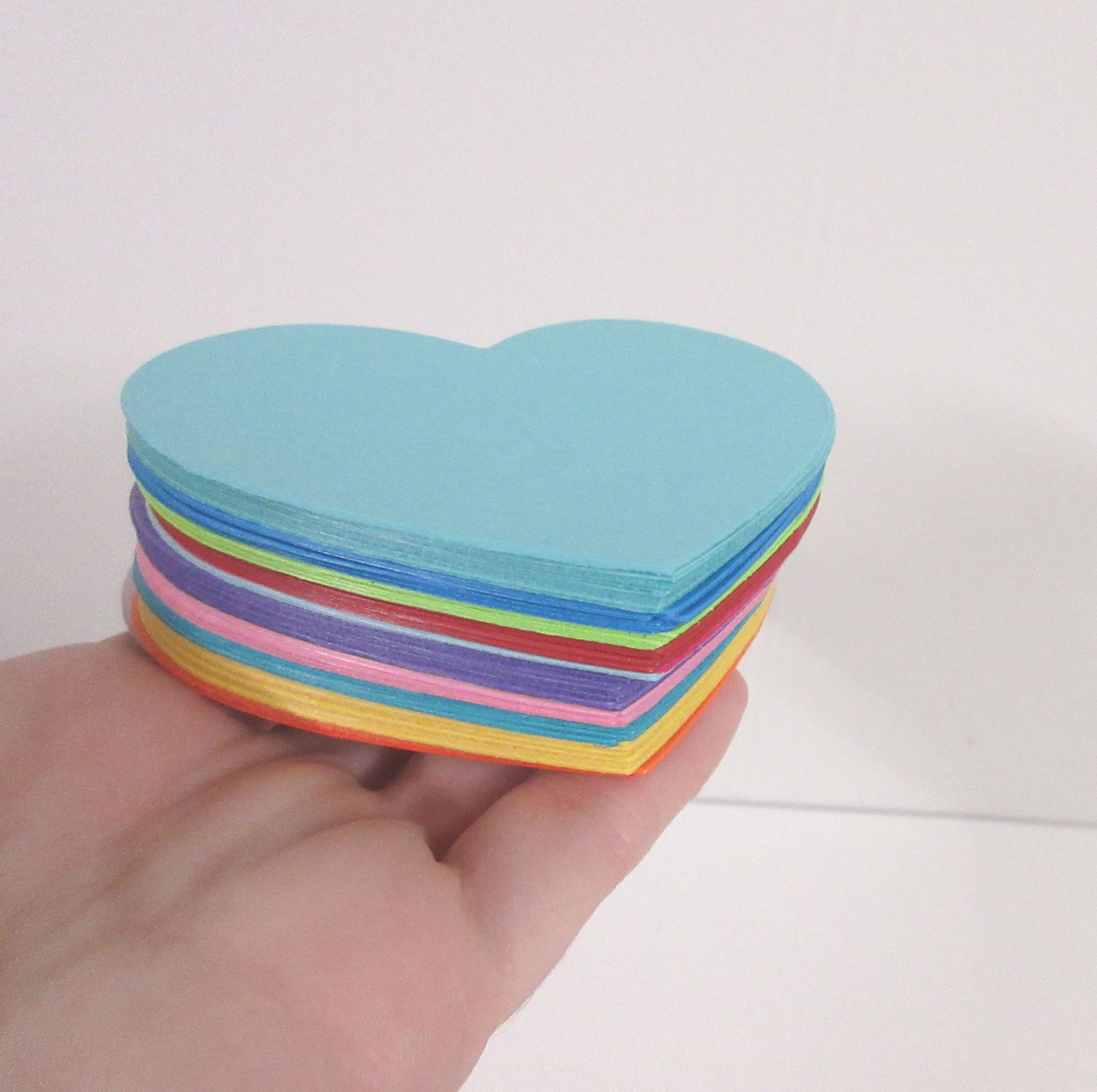 30 Heart Die Cuts Card stock heart cut outs heart place | Etsy