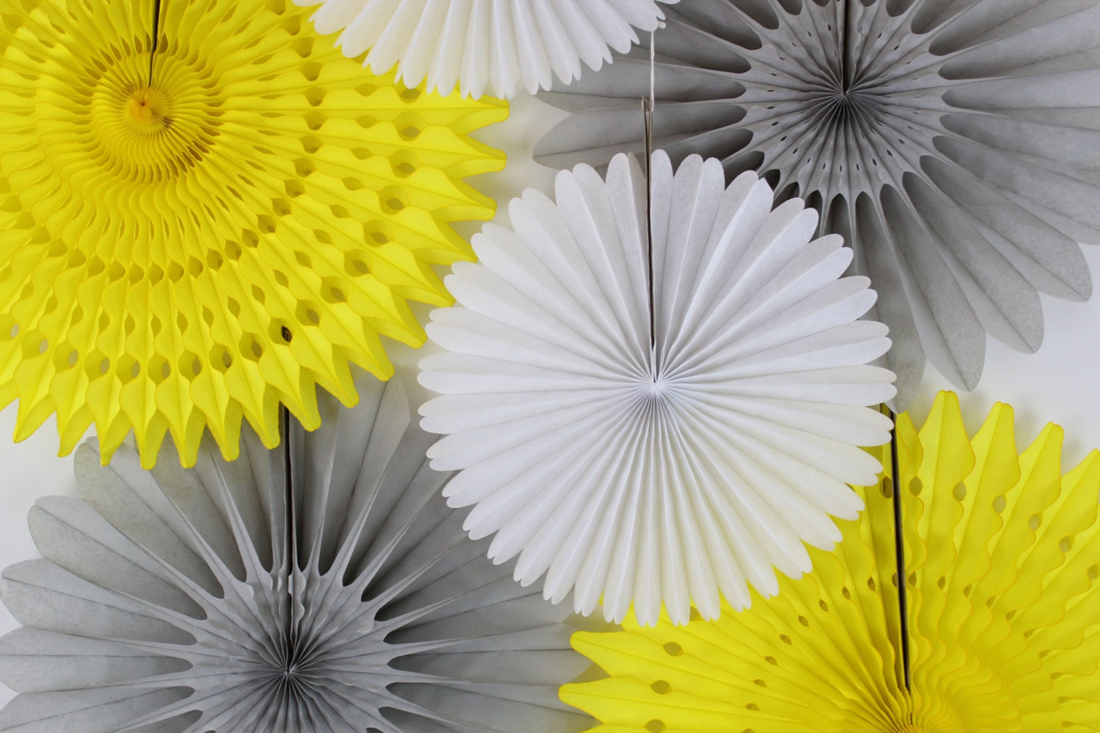 Birthday Party Decorations 6 Tissue Paper Fans Decor Kit - Etsy