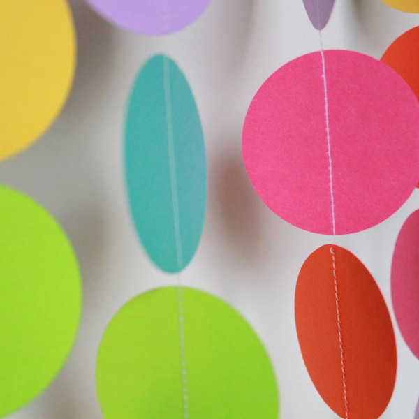Paper Circle Garland - Etsy