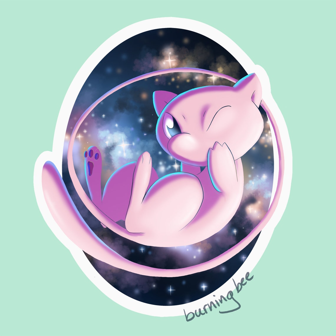 WATERPROOF Mew Sticker Legendary Pokemon Sticker Gen 1 | Etsy