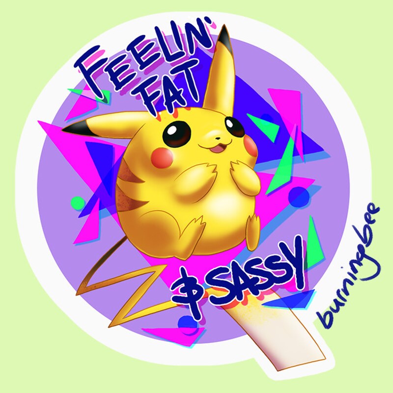 Fat Pikachu Cards - Etsy