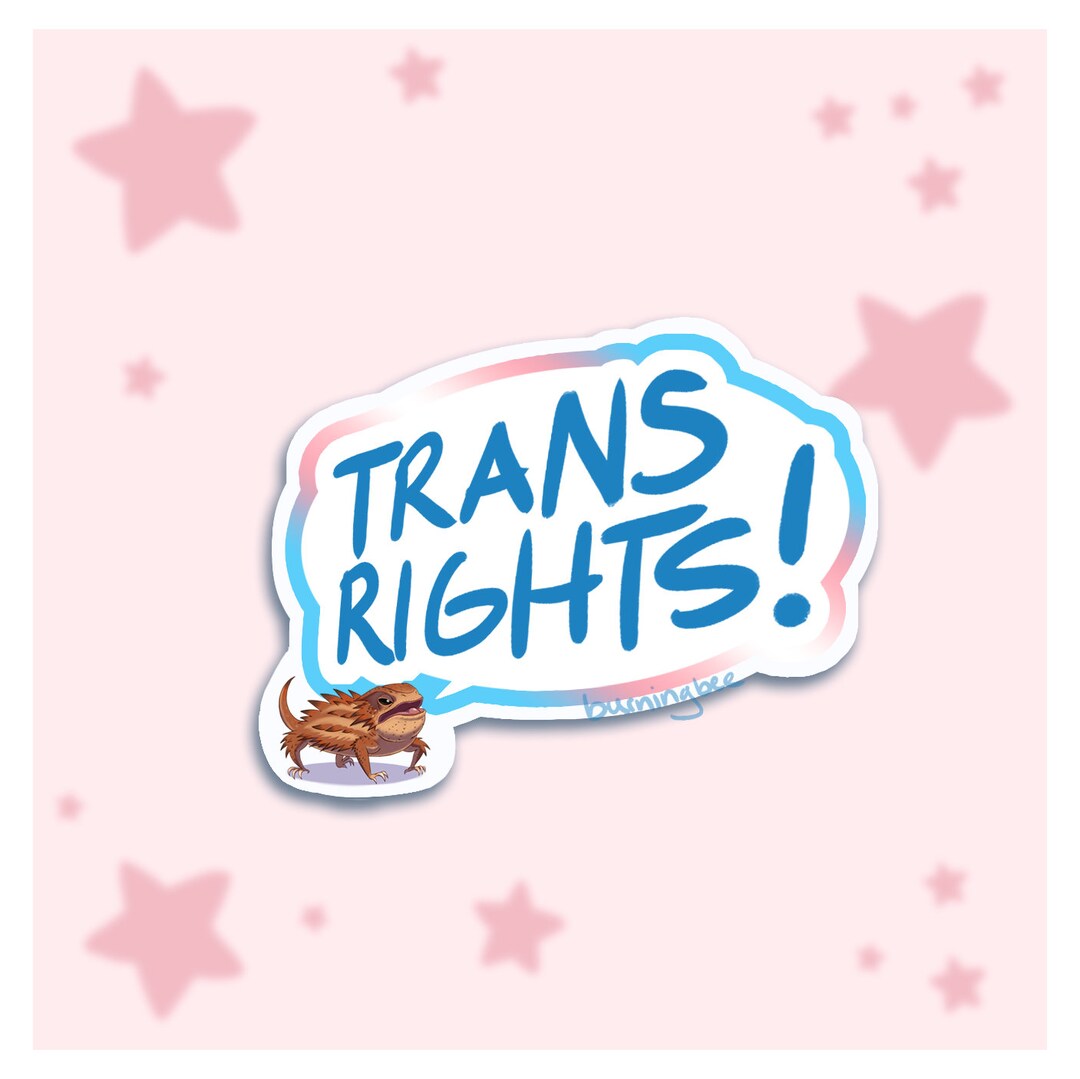 Horny Toad Says Trans Rights Sticker - LGBTQIA, Pride, Trans, Queer ...