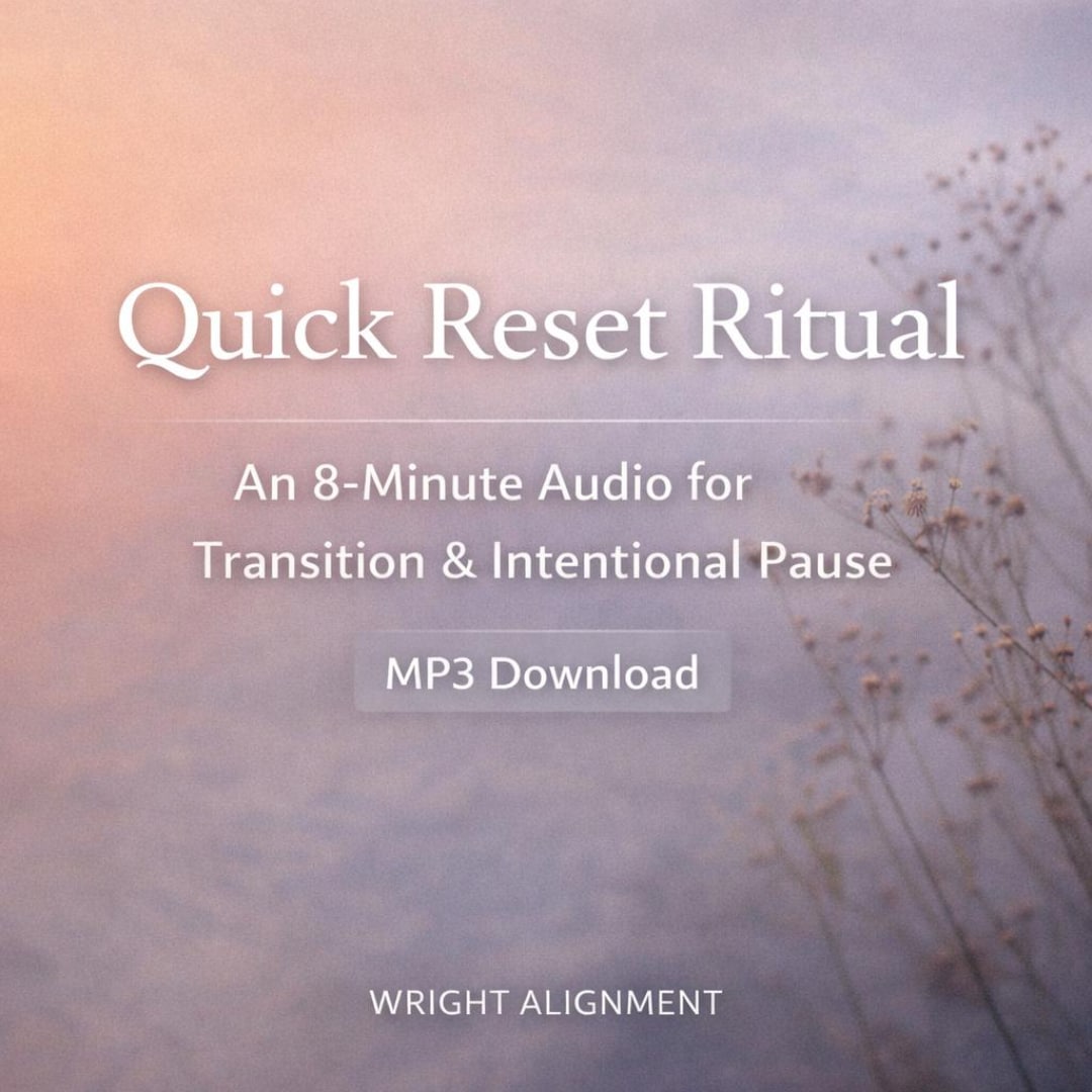 Quick Reset Ritual – an 8-minute Audio for Transition & Intentional ...