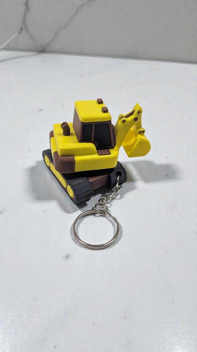3D Printed Excavator Fidget Clicker | Construction-themed Stress Relief ...