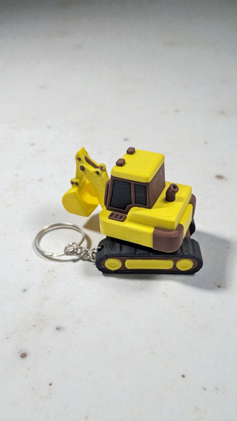 3D Printed Excavator Fidget Clicker | Construction-themed Stress Relief ...