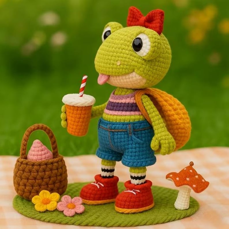 Frog Amigurumi Crochet Pattern PDF – Cute Smiling Frog Plush Toy, Easy ...
