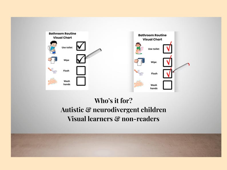 Hygiene Visual System for Kids | Morning Evening Bathroom Routines ...