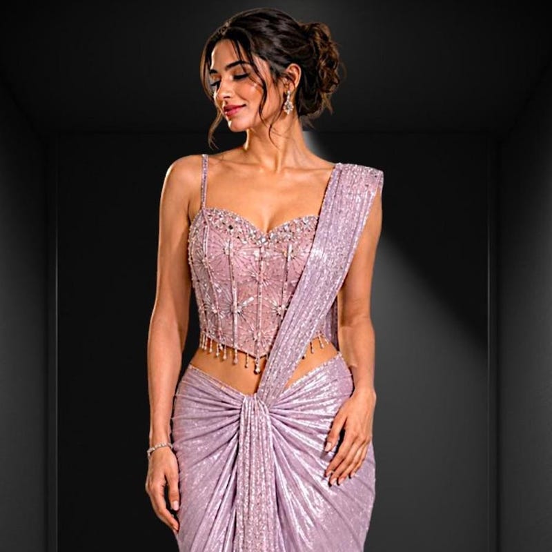 Corset Draped Saree - Etsy