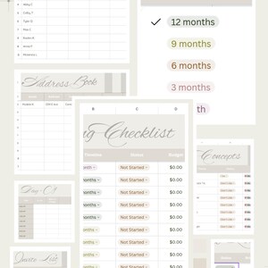 Wedding Planner Digital Download | Printable Wedding Checklist | Canva ...