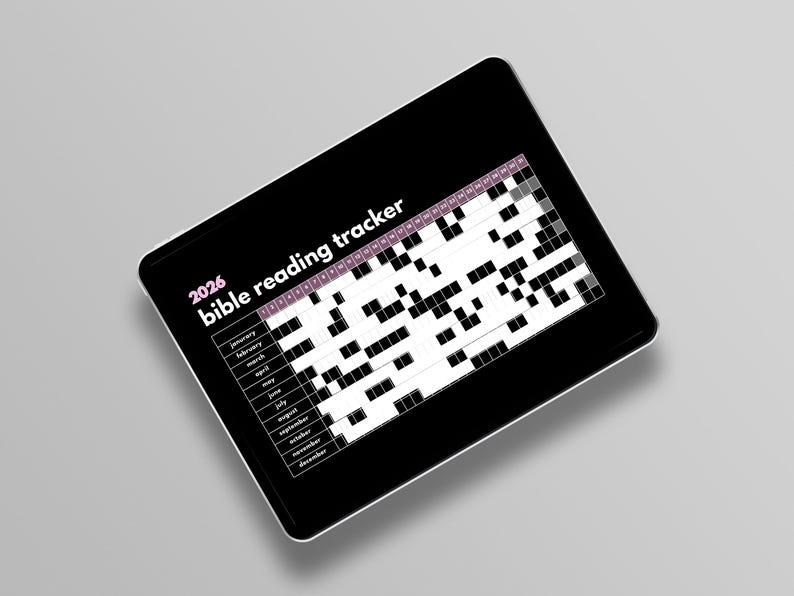 2026 Bible Reading Tracker Printable, Bible Study Template, Christian ...