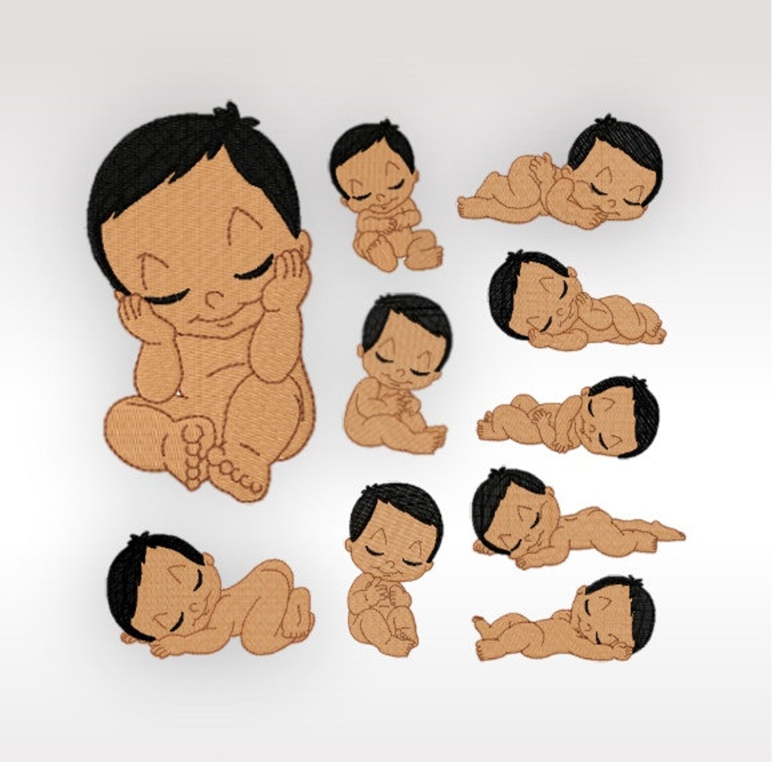 Baby Machine Embroidery Designs - Snuggly Bugs A - Set of 10 - Etsy