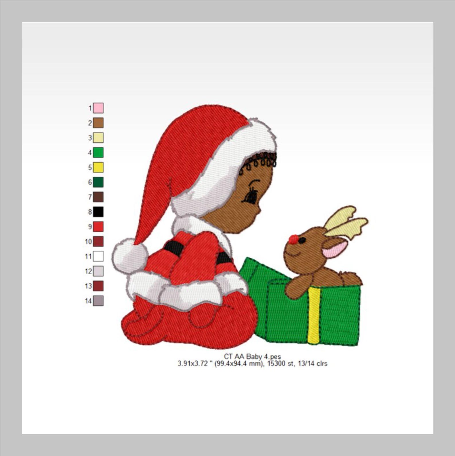 Xmas Babies - Machine Embroidery Designs - 4x4" Hoop - SET of 4 - Etsy