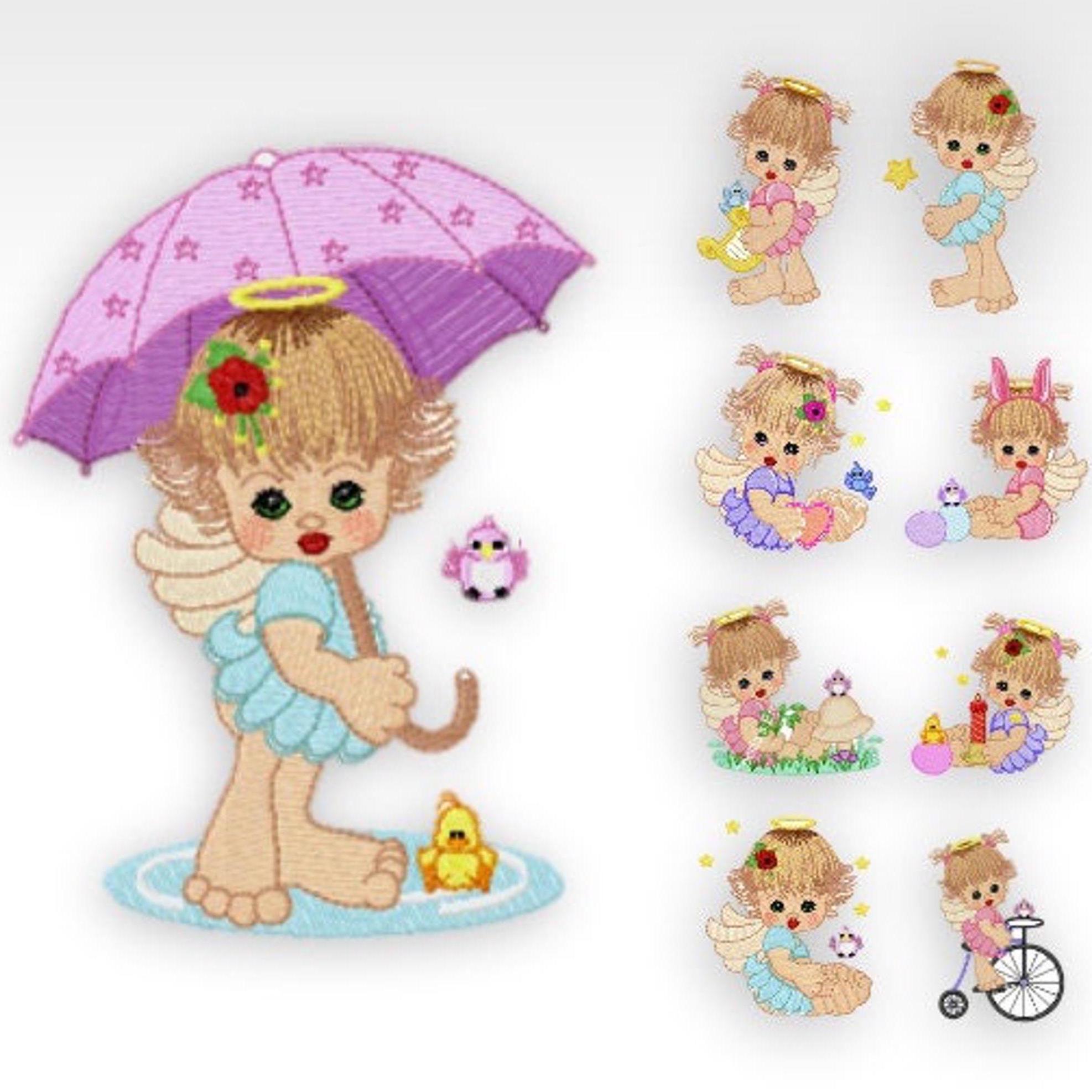 Angel Machine Embroidery Designs - Precious Angel - SET of 9 - Etsy