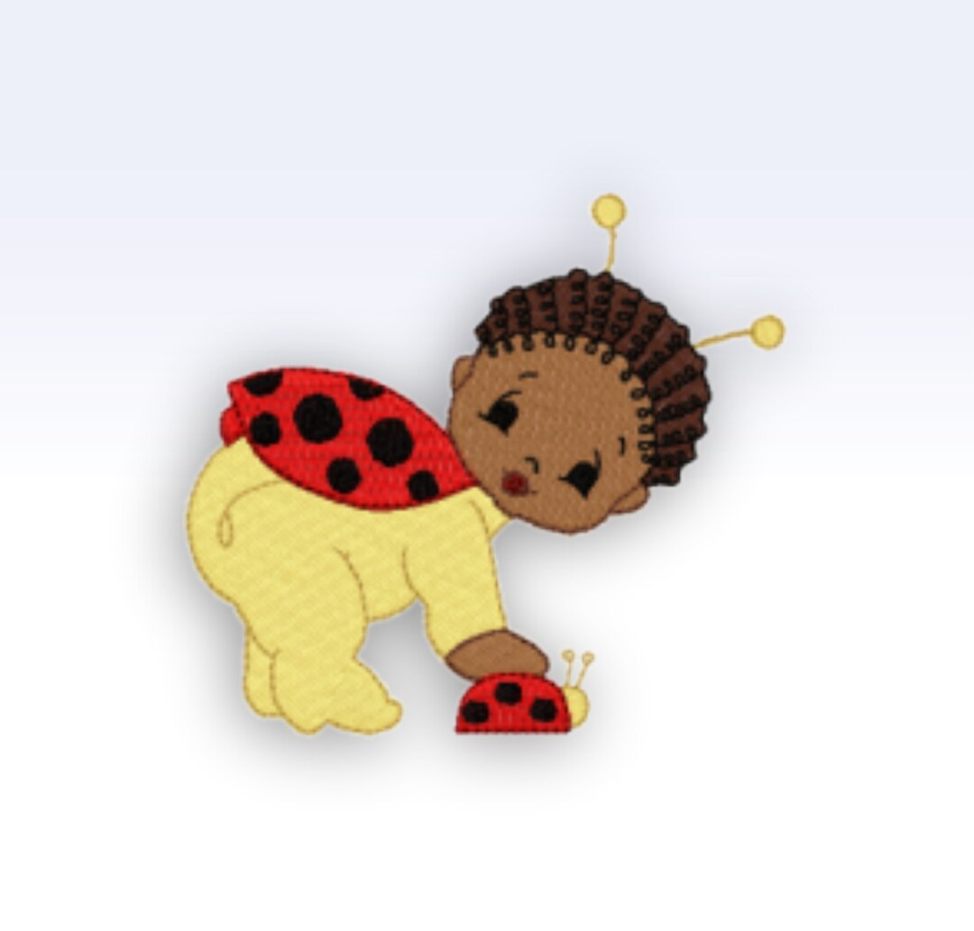 African Lady Bug Baby Machine Embroidery Design - 4x4" Hoop - Etsy