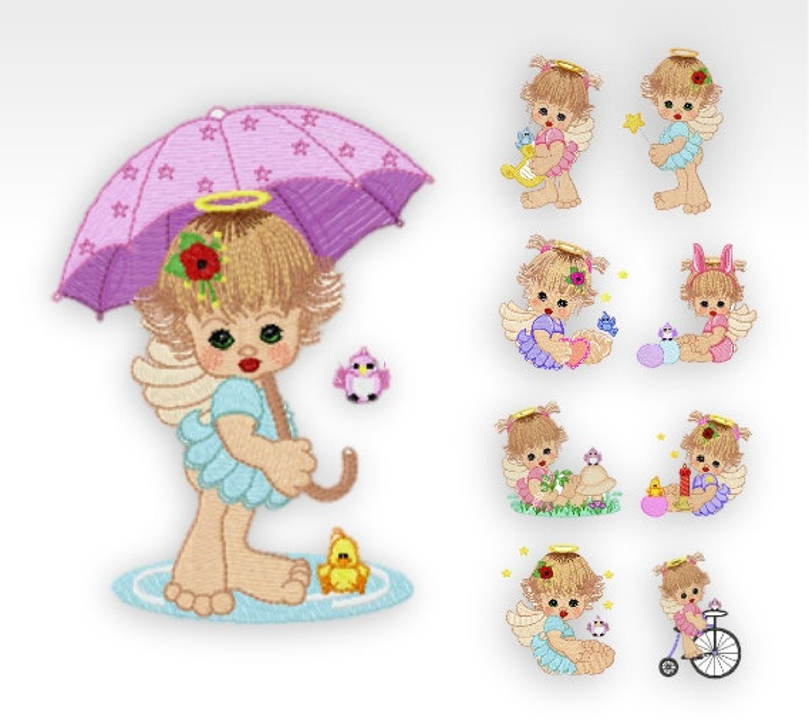 Angel Machine Embroidery Designs Precious Angel SET of 9 - Etsy