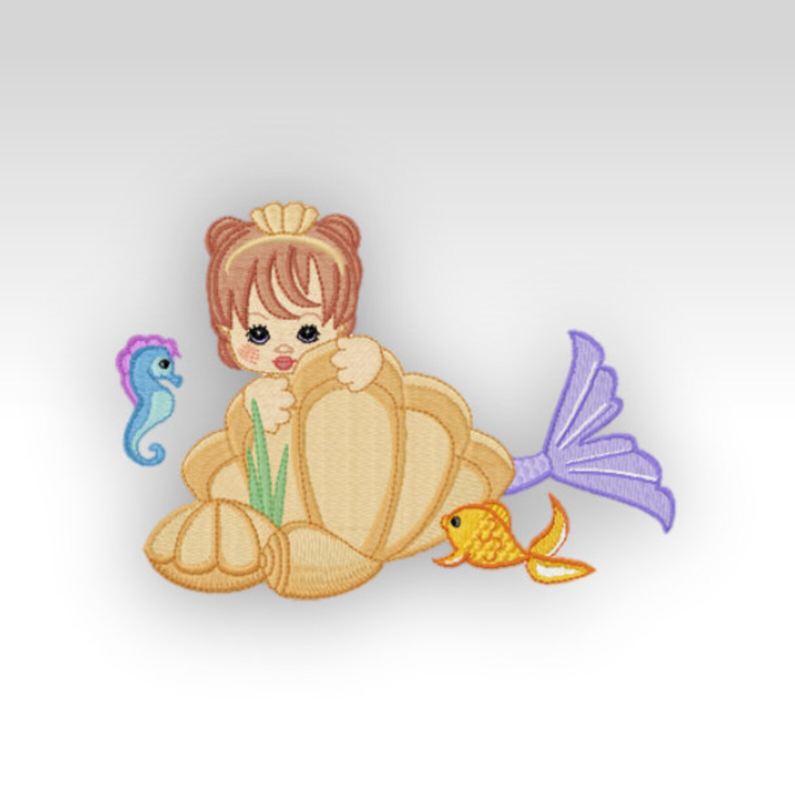 Mermaid Machine Embroidery Design Precious Mermaid 6 5x7 Hoop. - Etsy