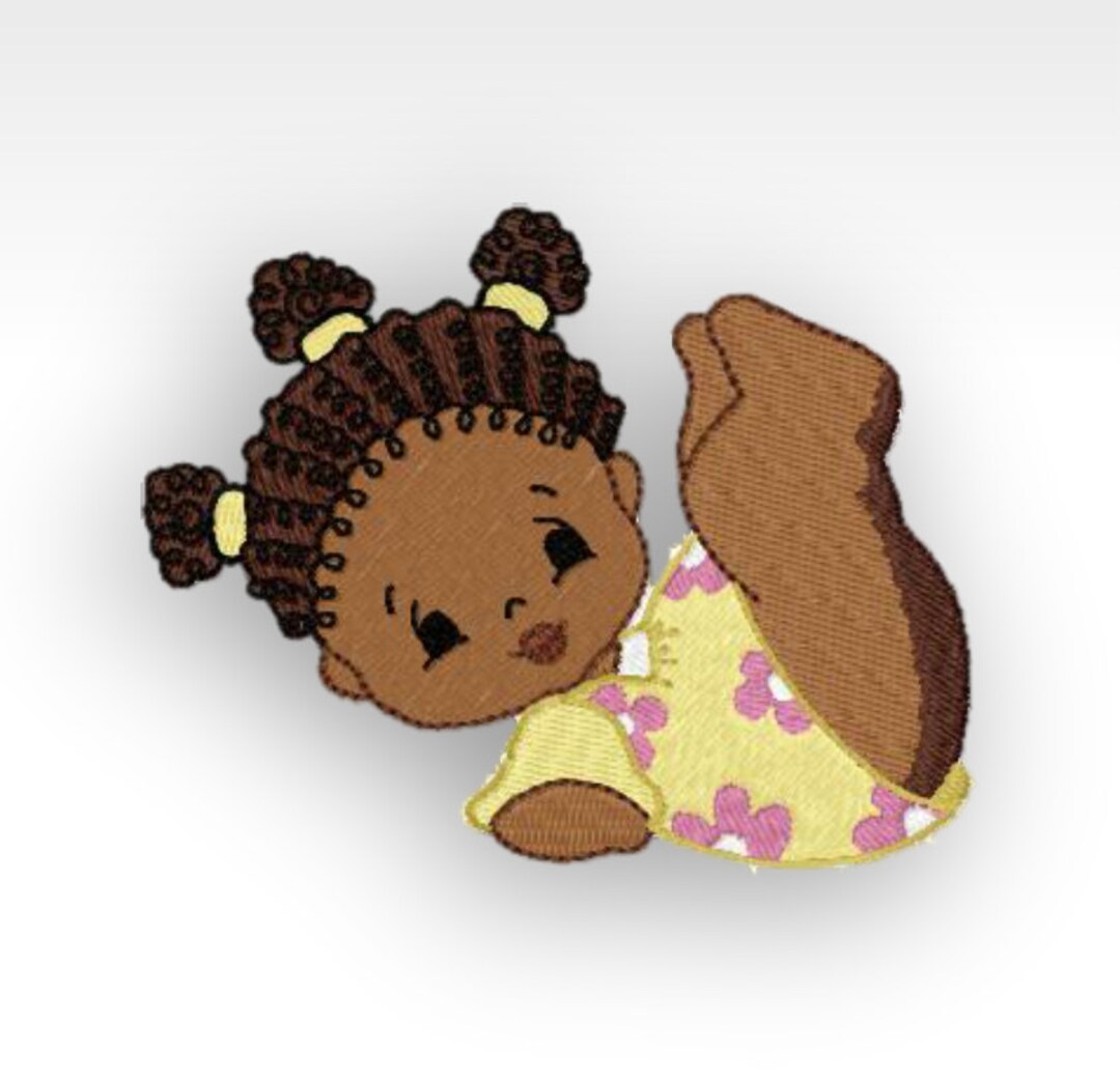 African Baby Machine Embroidery Design - Baby 4. 4x4" Hoop - Etsy