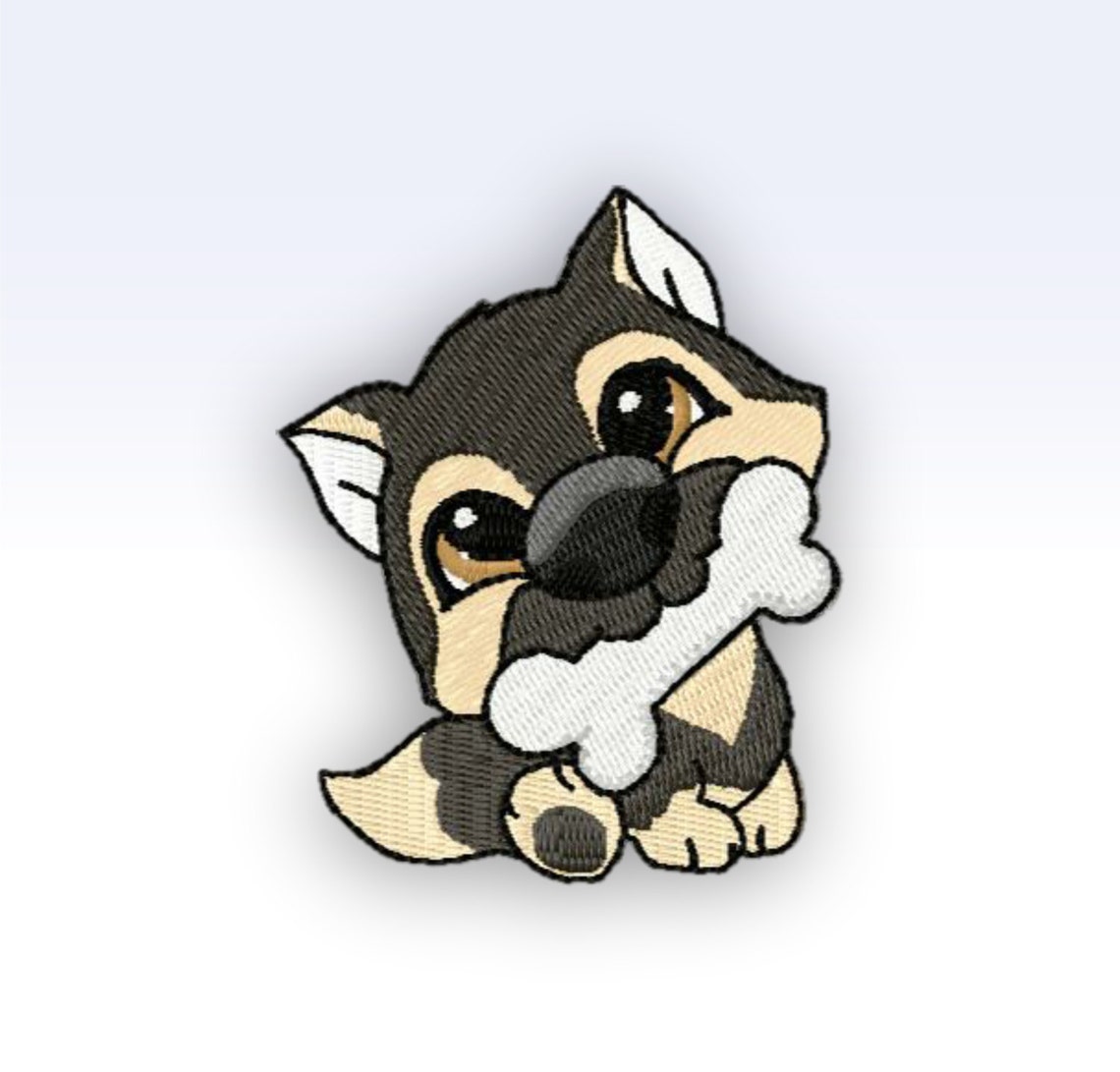 Puppy Machine Embroidery Design Puppy 9A 2 Sizes - Etsy