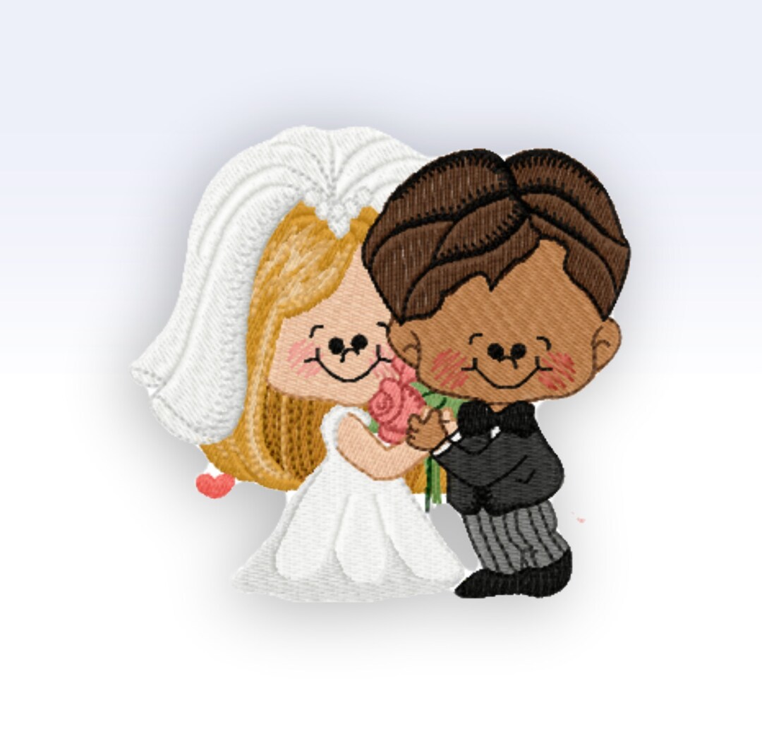 Wedding - Machine Embroidery Design - Wedding Couple 3 - Etsy