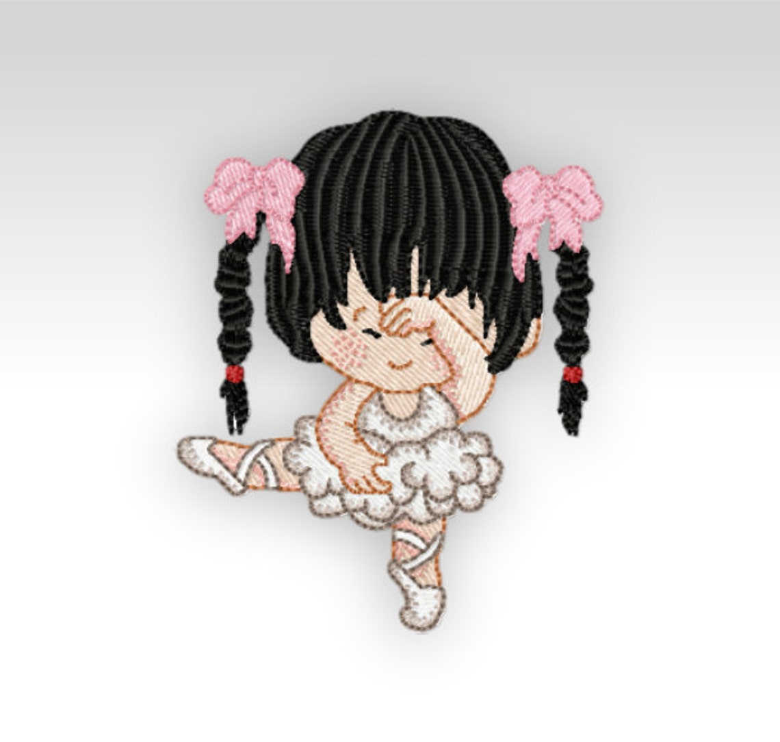 Ballerina - Machine Embroidery Designs - Ballerina Kids - SET of 5 - Etsy