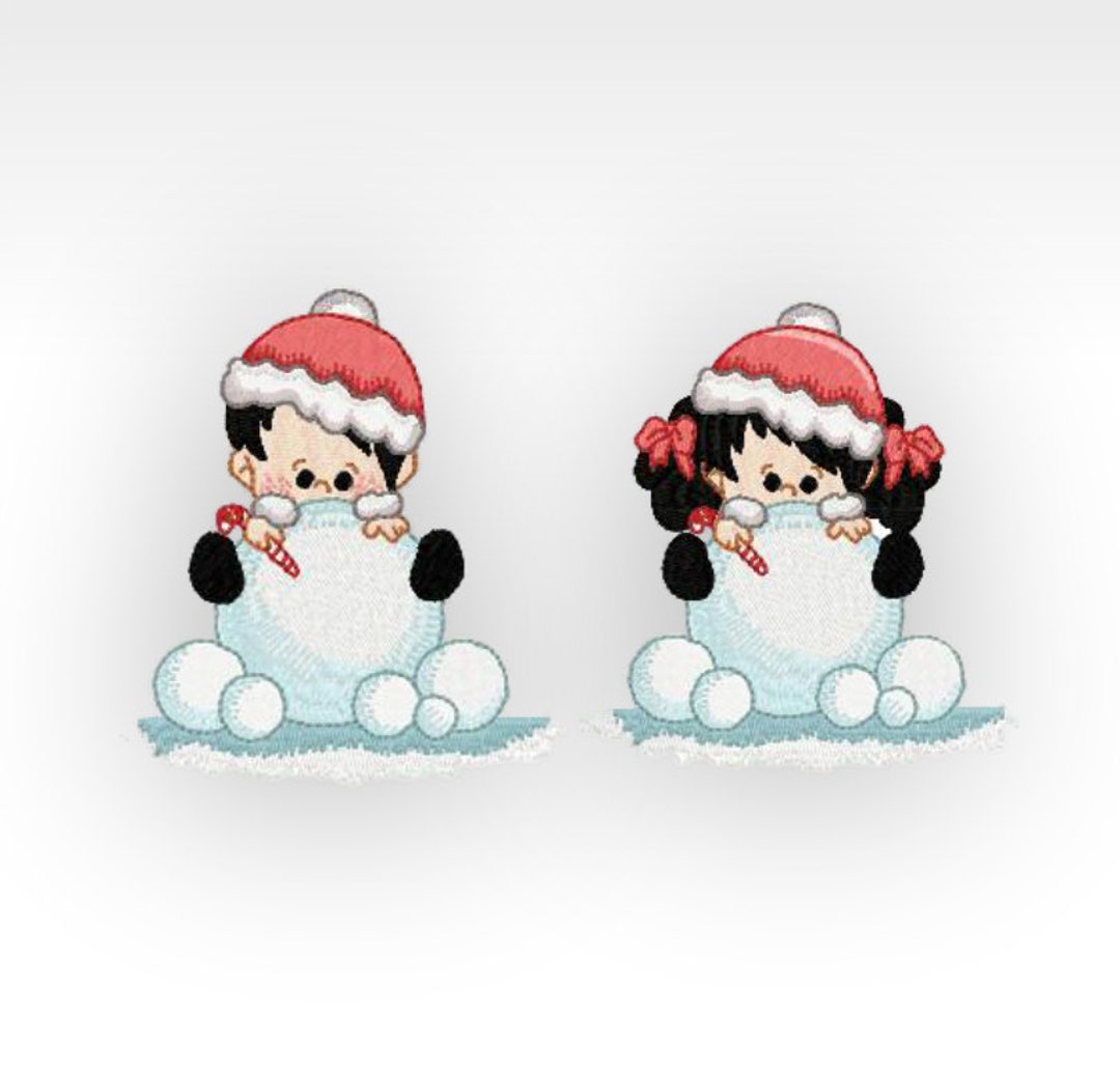 Xmas Winter Children - Machine Embroidery Designs - Winter Kids - Set ...